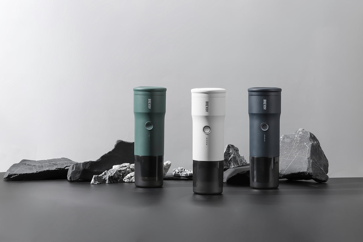 Brevoy | Portable Espresso Machine | Self-Heating Travel Coffee Maker ...
