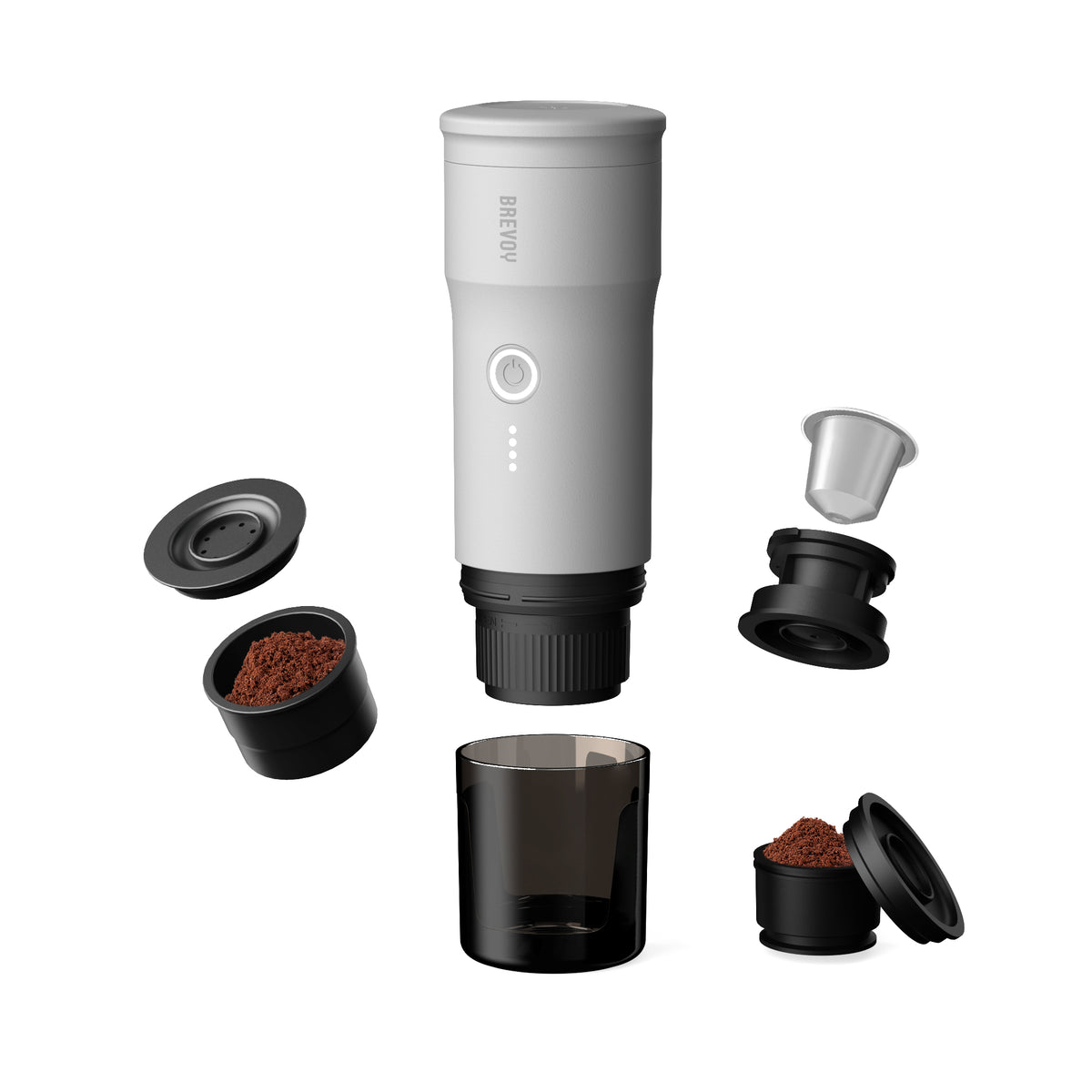 Portable Espresso Maker - Lunar White – BREVOY