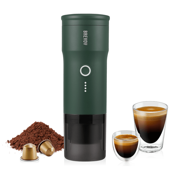 Brevoy | Portable Espresso Machine | Self-Heating Travel Coffee Maker ...